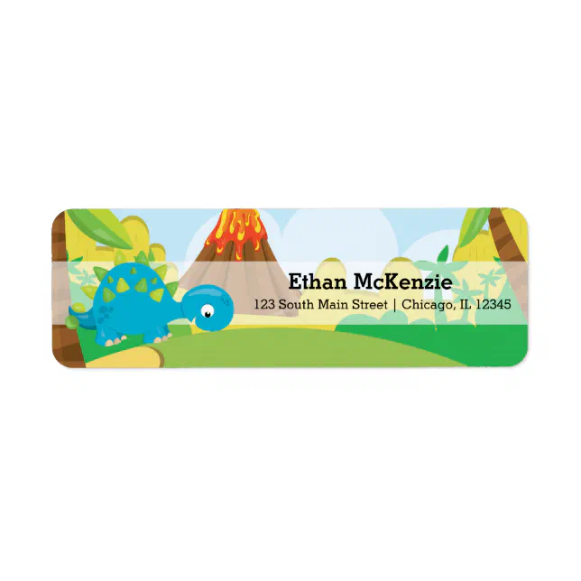 Adorable dinosaur label | Zazzle