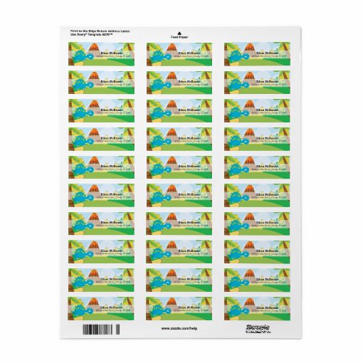 Adorable dinosaur label | Zazzle