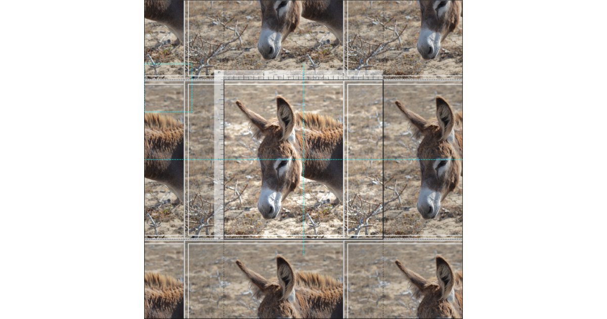 Adorable Donkey Fabric | Zazzle