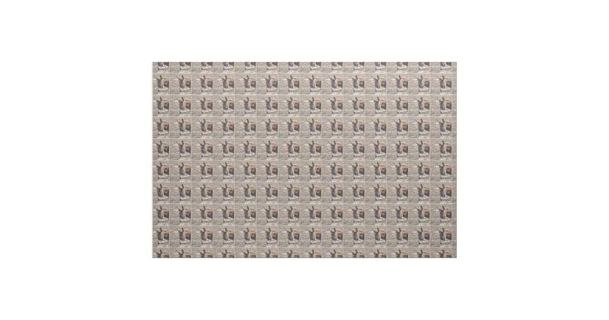 Adorable Donkey Fabric | Zazzle