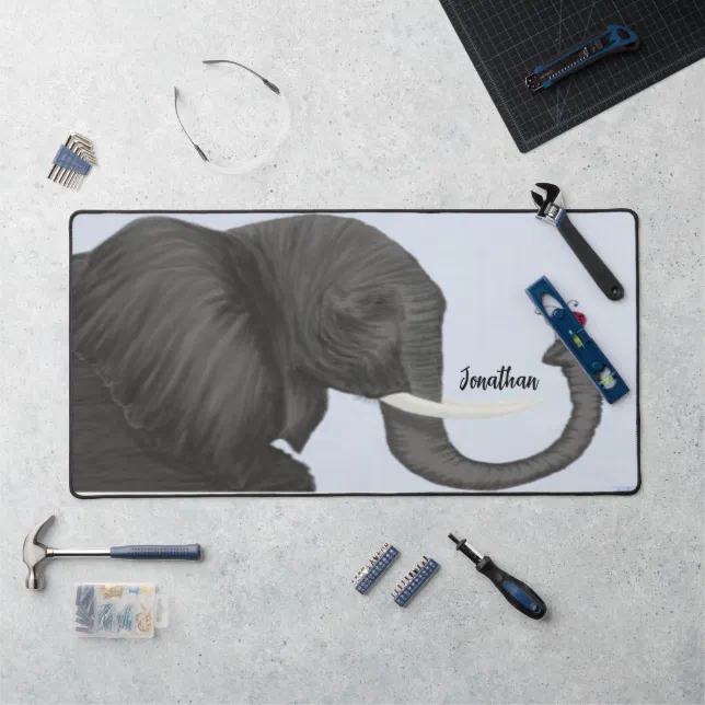 Adorable Elephant and Cute Ladybug Desk Mat | Zazzle