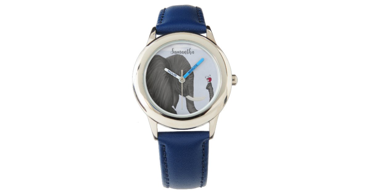 Adorable Elephant and Cute Ladybug Watch | Zazzle