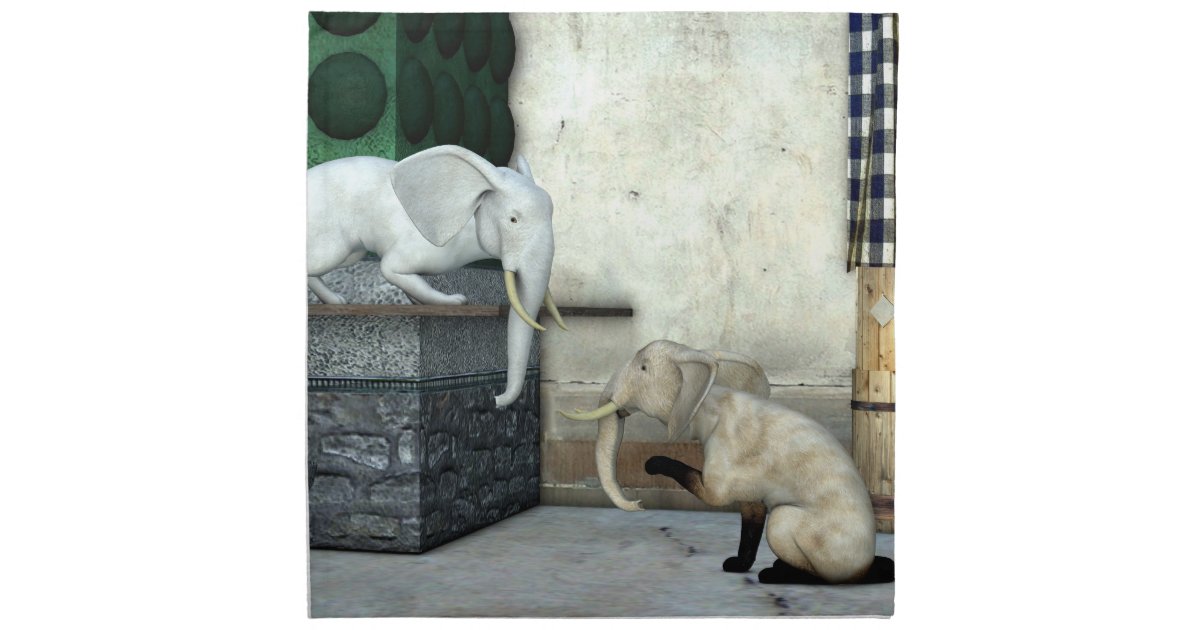 Adorable Elephant Cats Napkin | Zazzle