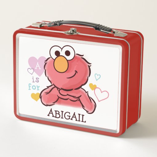 Adorable Elmo | Add Your Own Name Metal Lunch Box | Zazzle