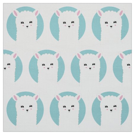 Adorable Alpaca Fabric | Zazzle
