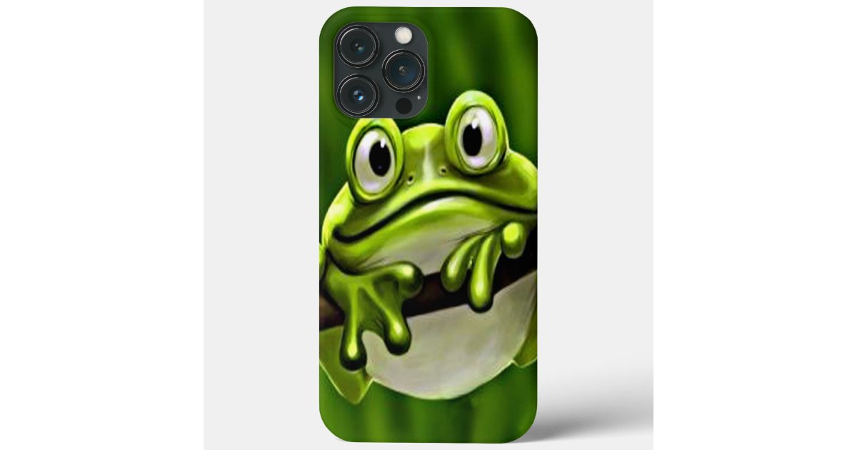Adorable Funny Cute Smiling Green Frog In Tree Case-Mate iPhone Case ...