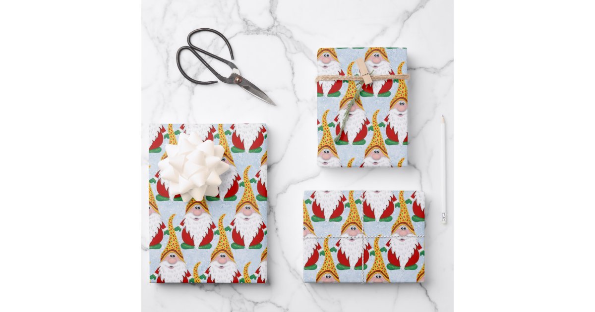Adorable Gnome Xmas Christmas Kids Wrapping Paper Sheets | Zazzle