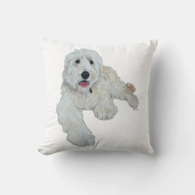 Adorable Goldendoodle Throw Pillow | Zazzle