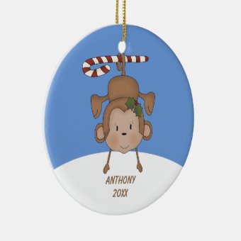 Adorable Hanging Monkey Ornament | Zazzle