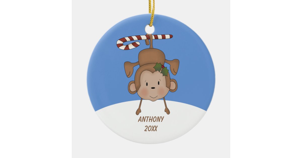 Adorable Hanging Monkey Ornament | Zazzle