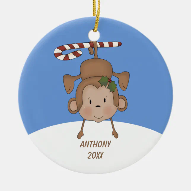 Adorable Hanging Monkey Ornament | Zazzle