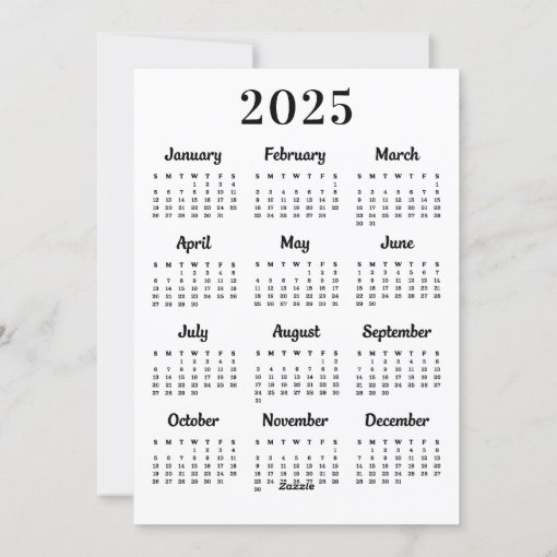 Adorable Highland Cow 2025 Calendar Christmas Holiday Card | Zazzle