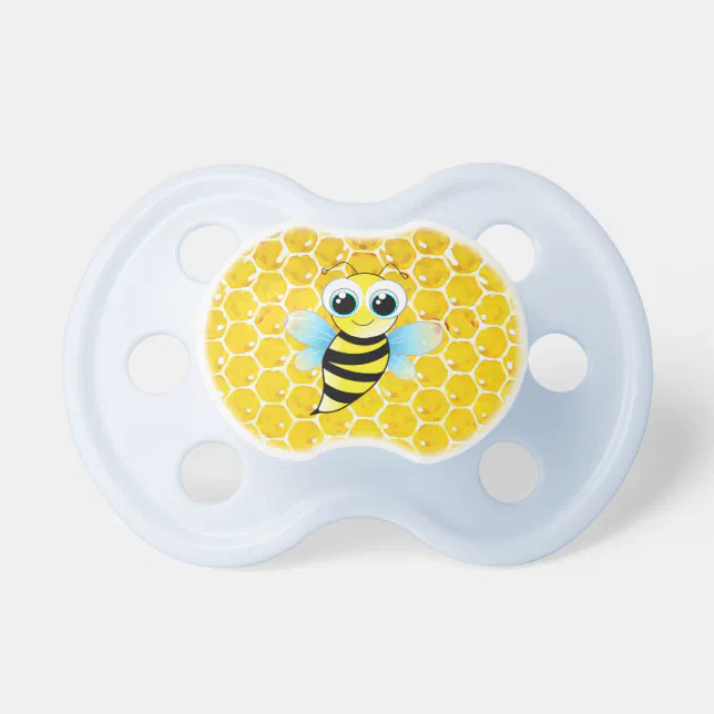 Adorable Honey Bee Baby Boy Honeycomb Pacifier | Zazzle
