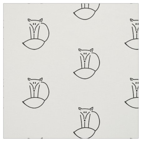 Cute Baby Fox | Woodland Animal Fabric | Zazzle