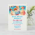 Adorable Japanese Anime Kids Pool Birthday Party Invitation | Zazzle