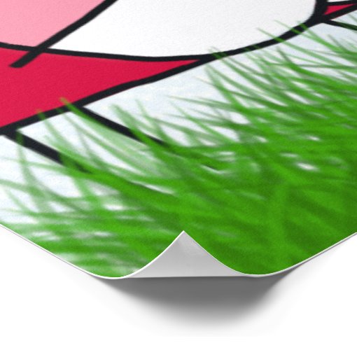 Adorable Ladybug Wooing His New Love Cartoon Poster | Zazzle