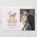 Adorable Llama Custom Photo Valentines Day Card | Zazzle