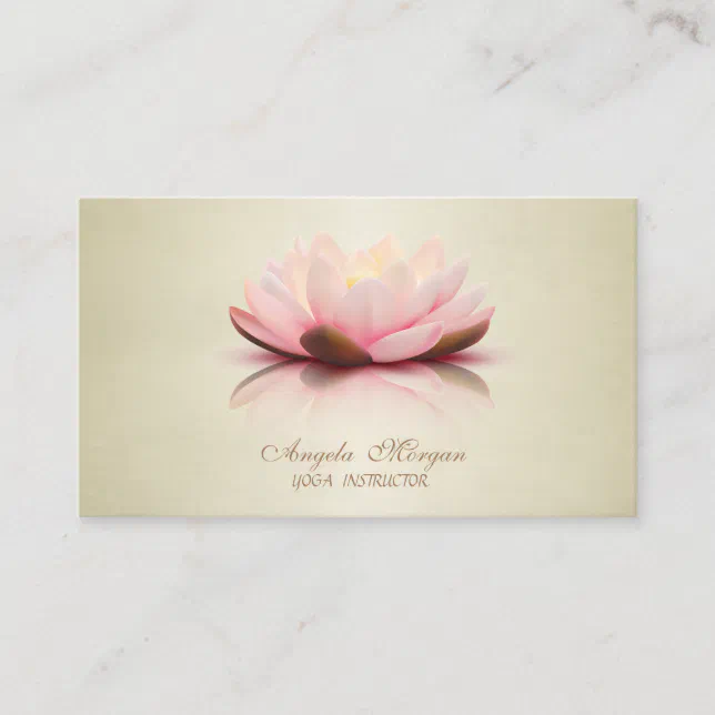 Adorable Modern Elegant Chic Lotus Flower Business Card | Zazzle