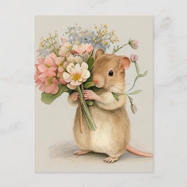 Adorable Mouse Postcard | Zazzle