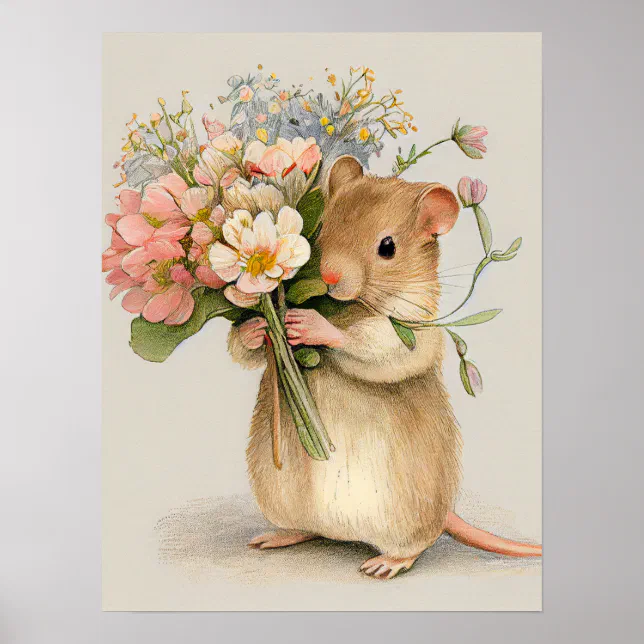 Adorable Mouse Poster | Zazzle