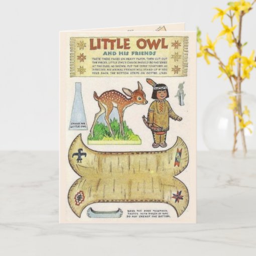 Adorable Native American Indian Art Replica Card | Zazzle