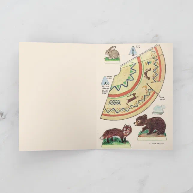 Adorable Native American Indian Art Replica Card | Zazzle