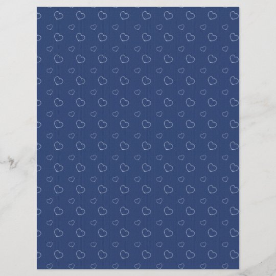 Adorable Navy Blue Textured Heart Scrapbook Paper | Zazzle.com