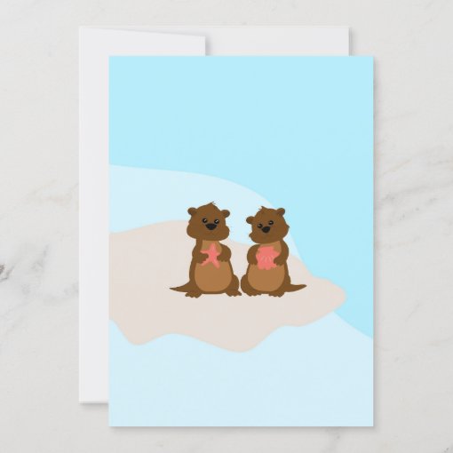 Adorable Otter Party Invitation | Zazzle