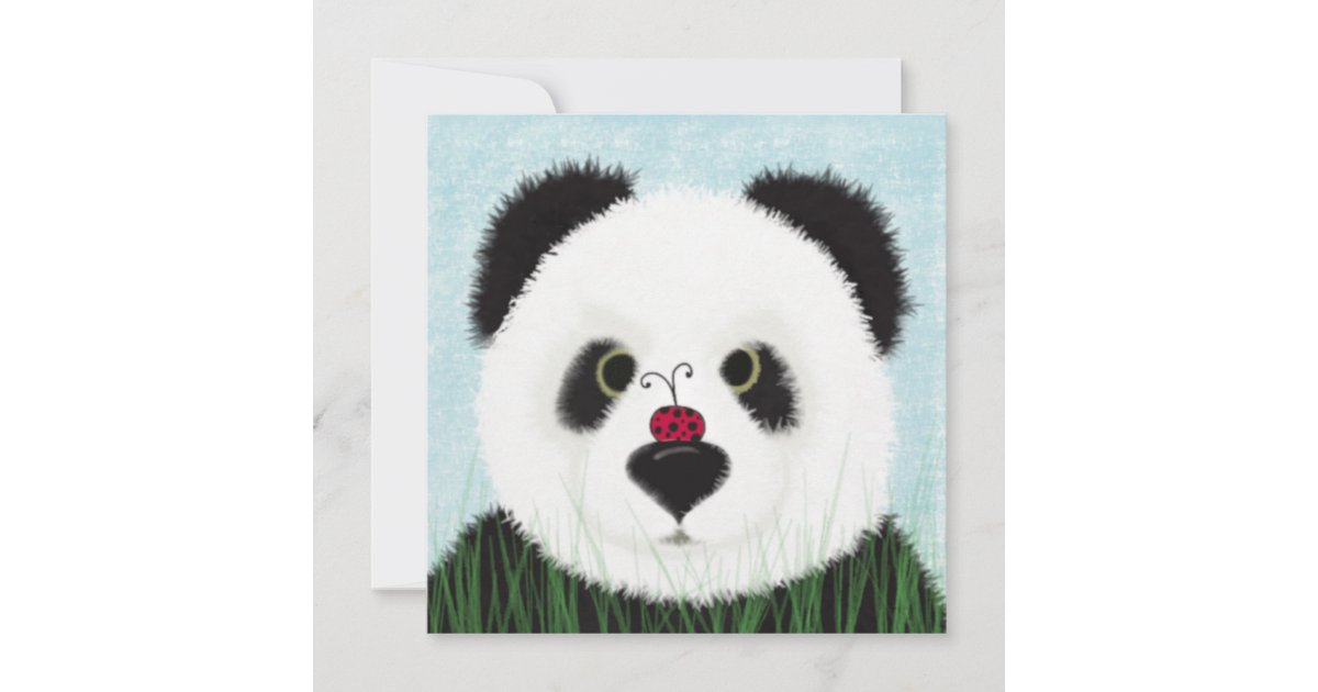 Adorable Panda Bear Thank You Card | Zazzle
