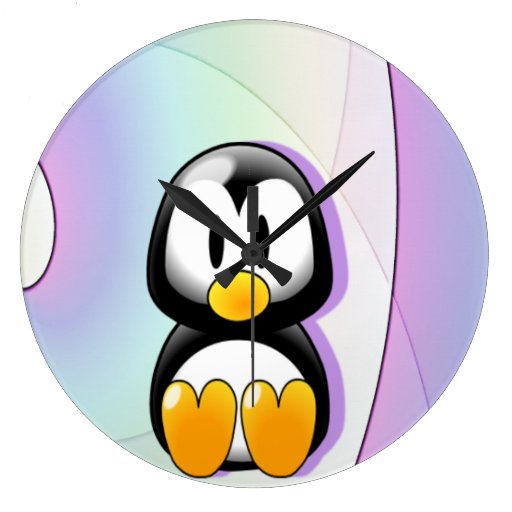 Adorable Penguin Clock | Zazzle