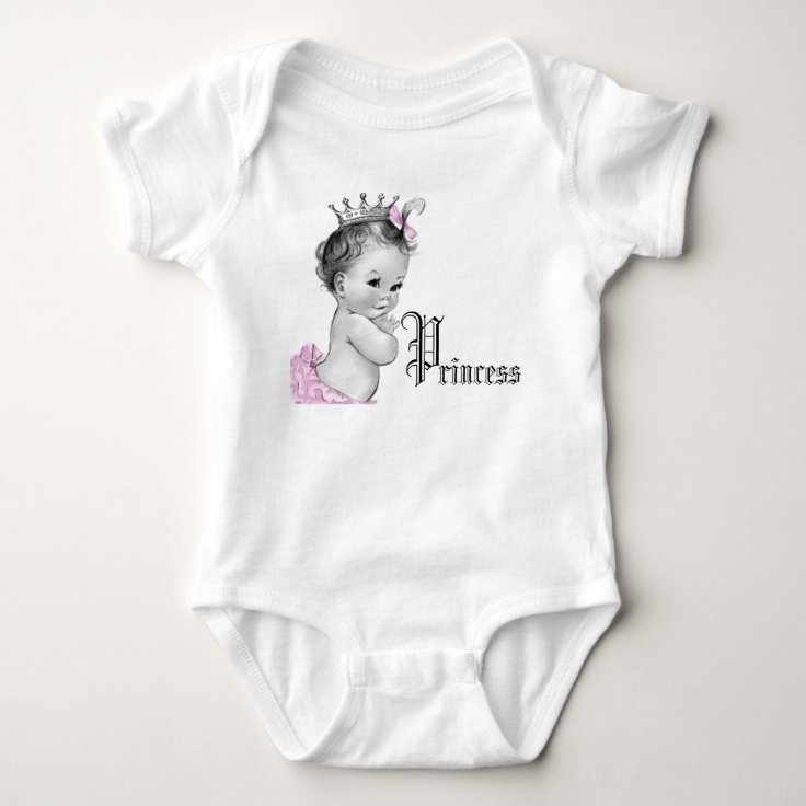 Adorable Pink Princess Baby Girl Shirts | Zazzle
