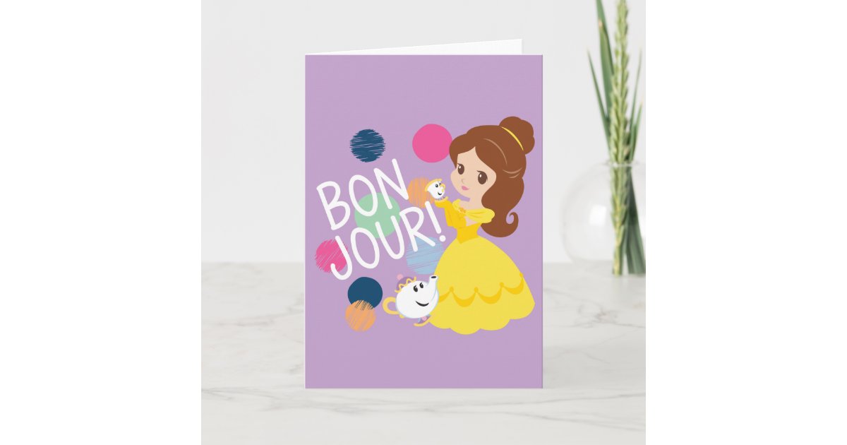 Adorable Princess Belle Card | Zazzle
