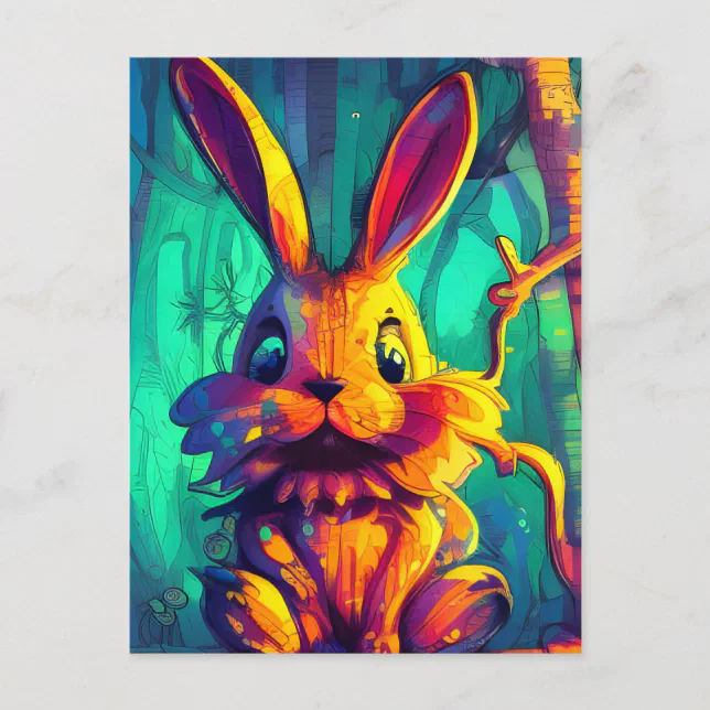 Adorable Rabbit Postcard | Zazzle