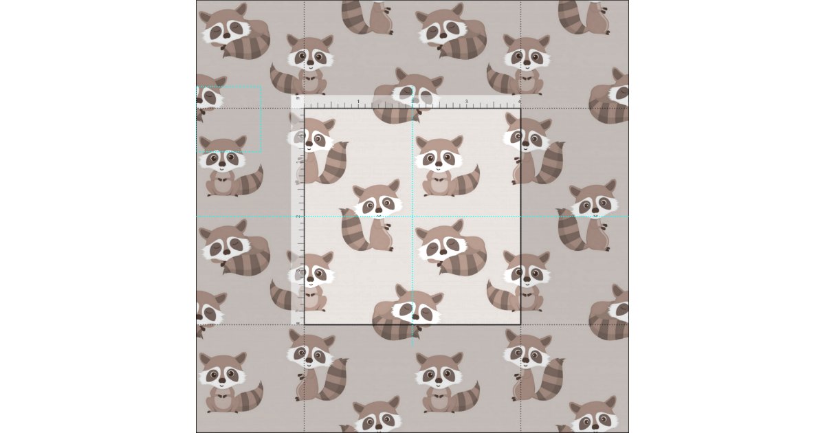 Adorable raccoons fabric | Zazzle