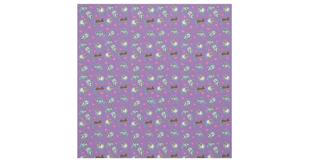 Adorable rat print fabric | Zazzle