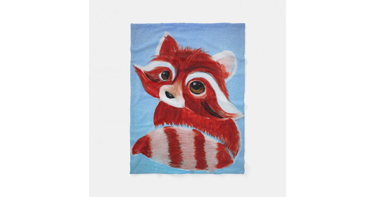 Adorable Red Panda Fleece Blanket | Zazzle