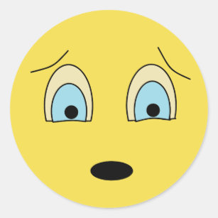 Sad Face Stickers | Zazzle