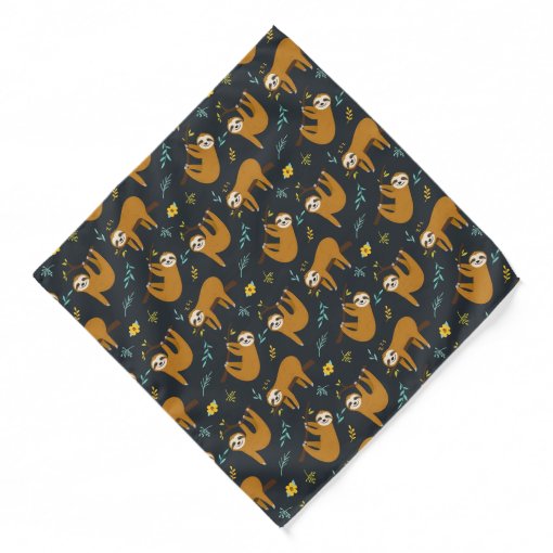 Adorable Sloths Pattern Bandana | Zazzle