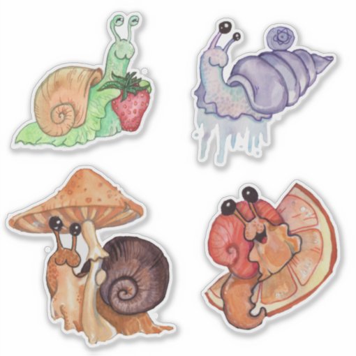Adorable Snail Stickers | Zazzle