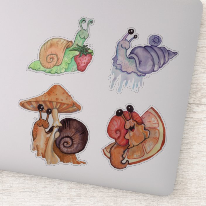 Adorable Snail Stickers | Zazzle.com