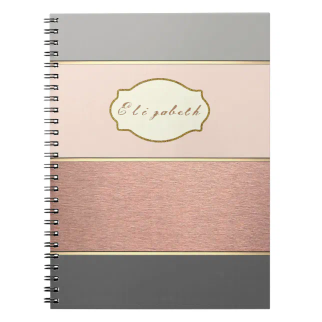 Adorable Striped,Colorful -Personalized Notebook | Zazzle