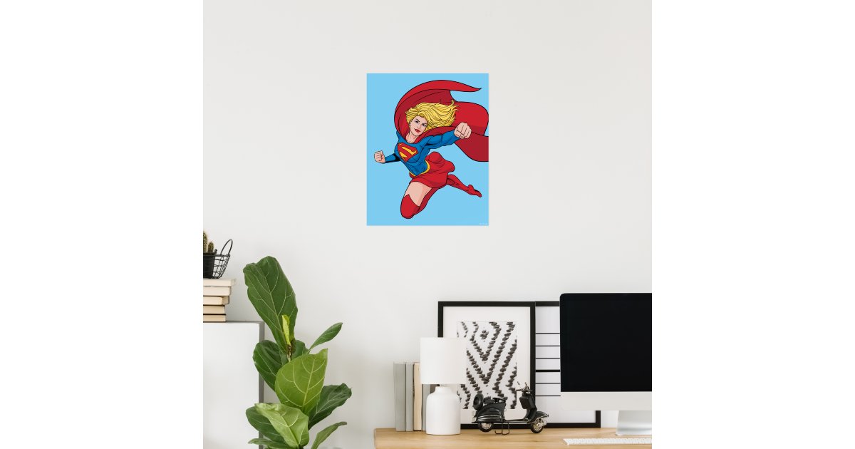 Adorable Supergirl Stance Poster | Zazzle