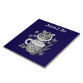 Adorable Tiger with Herbal Tea. Personalize Ceramic Tile | Zazzle