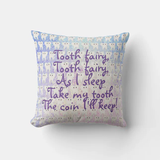 Adorable Tooth Fairy Pillow for Girls - Cute Teeth | Zazzle