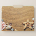 Adorable Tropical Beach, Palm,Seashells File Folder | Zazzle