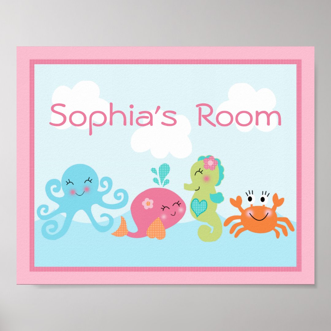 Adorable Under the Sea Pink/Girl Poster/Print Poster | Zazzle