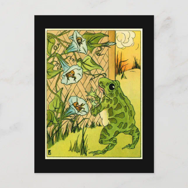 Adorable Vintage Frog Postcard | Zazzle
