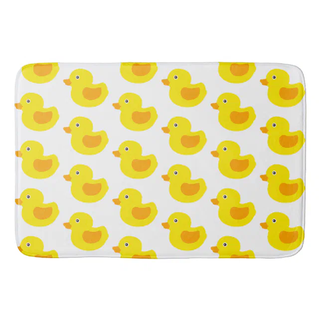 Adorable Yellow Rubber Ducks Duckies Bathroom Mat | Zazzle