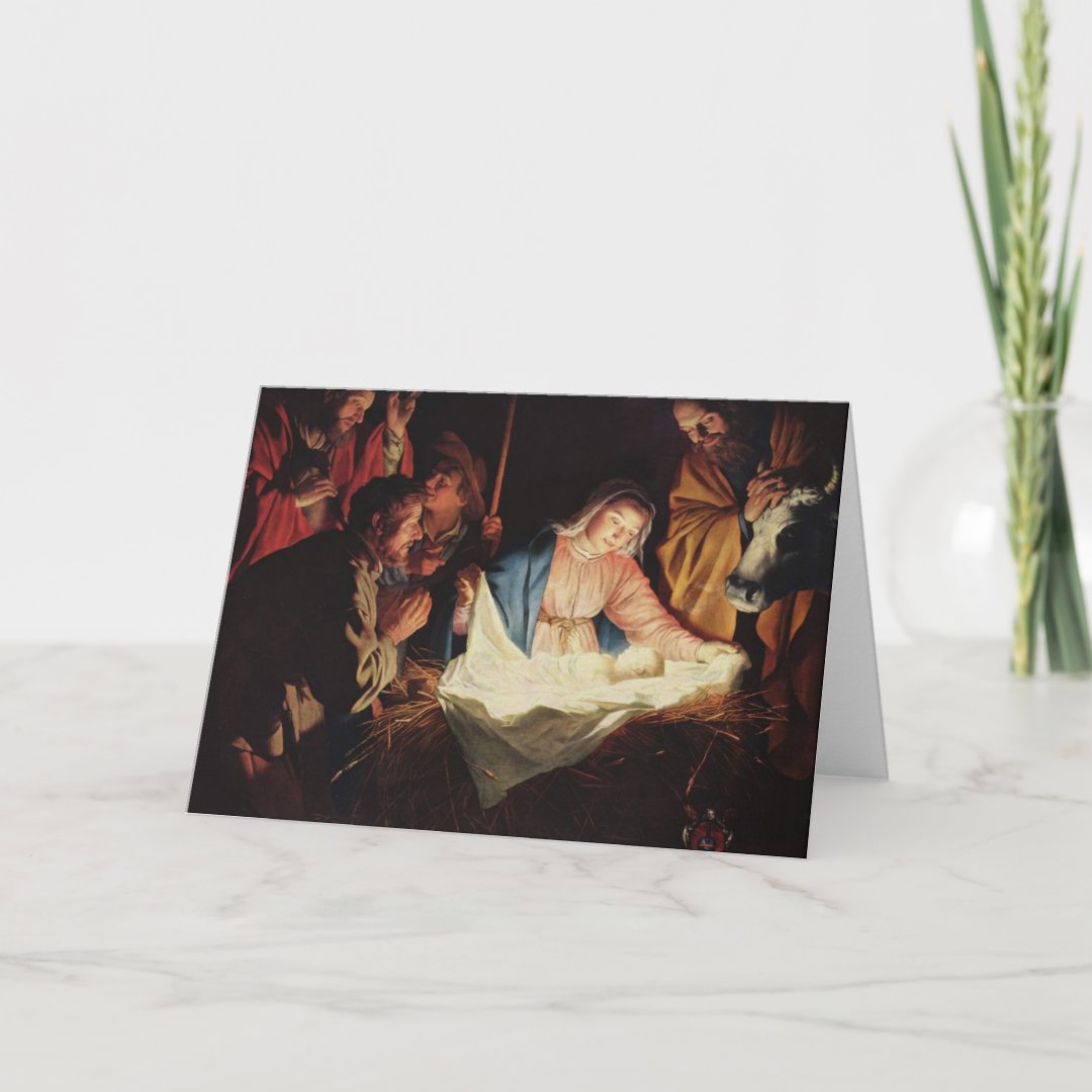 Adoration of the Shepherds Christmas Card | Zazzle