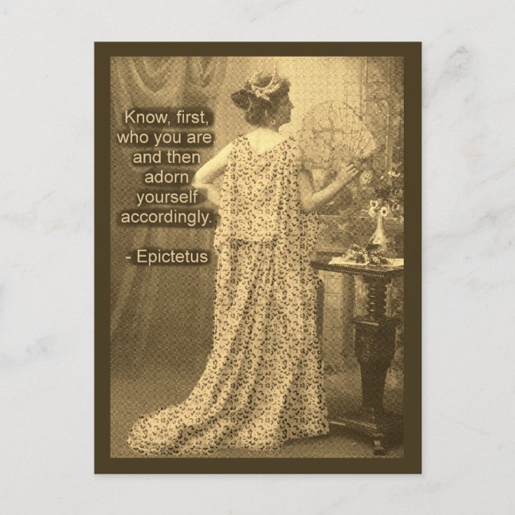 Adorn Yourself Accordingly - Vintage Photography Postcard | Zazzle